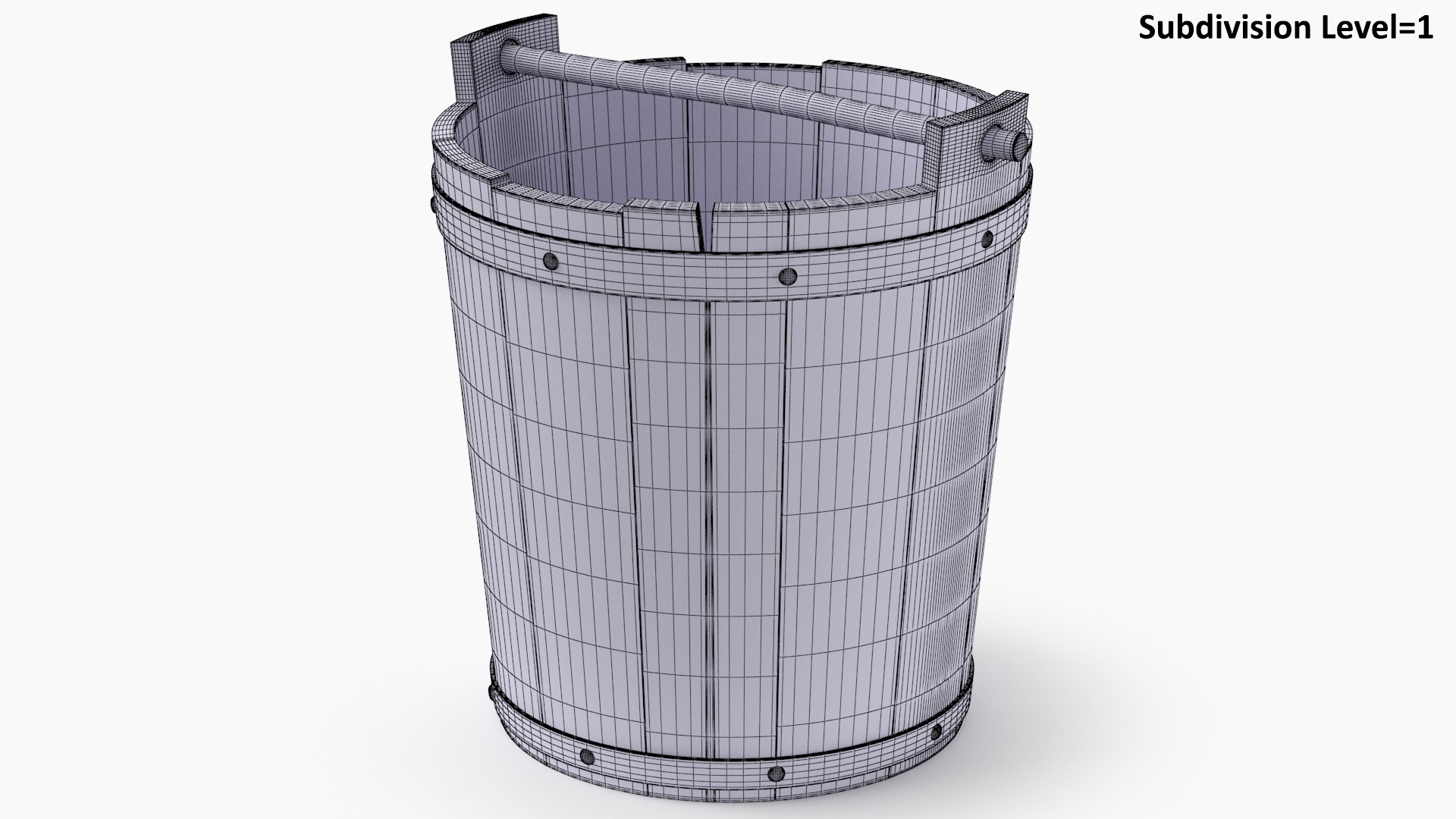 Wooden Bucket 01 3D Model - TurboSquid 2153619