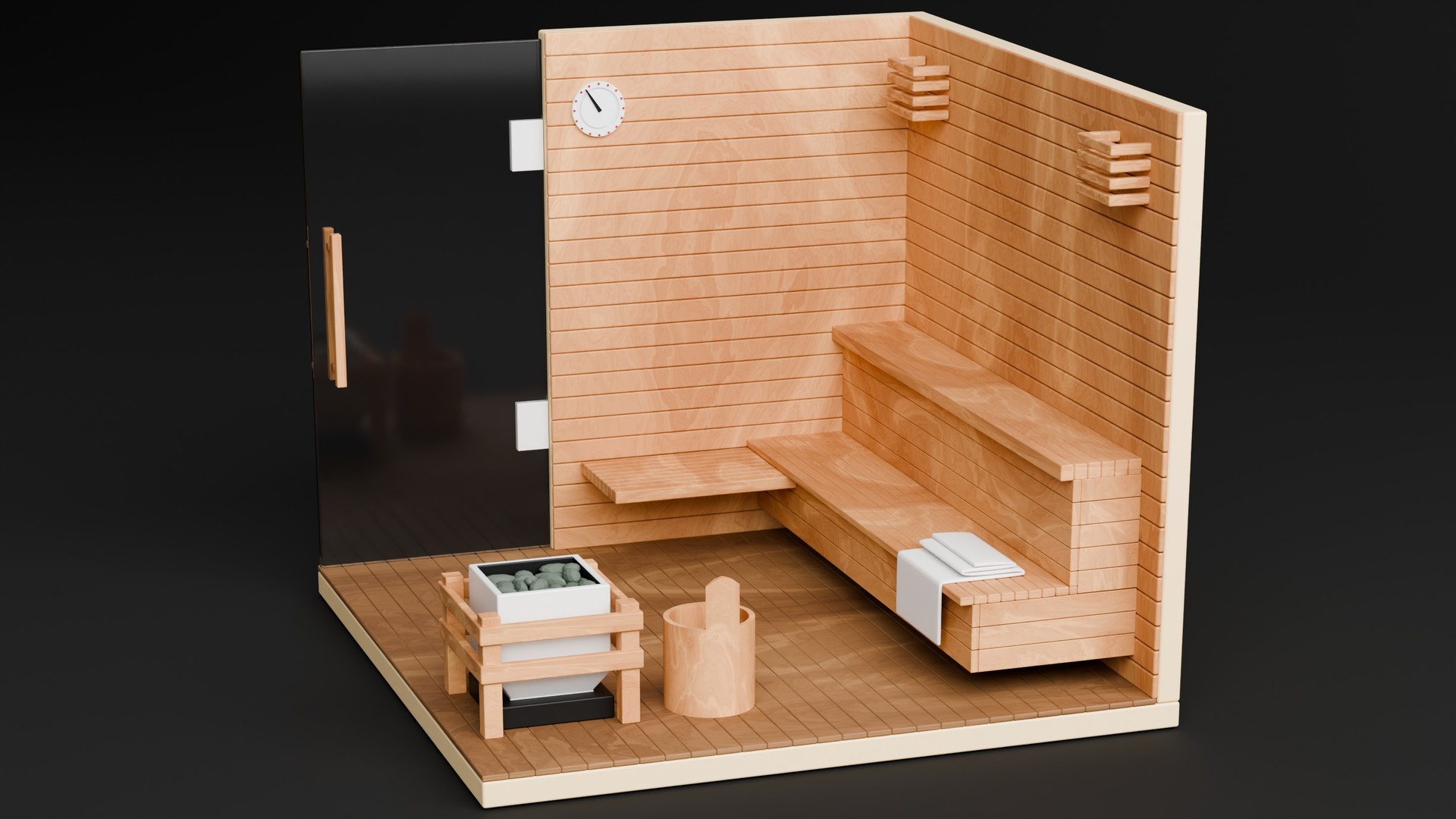 Free Low Poly Sauna Room 3D - TurboSquid 2579090