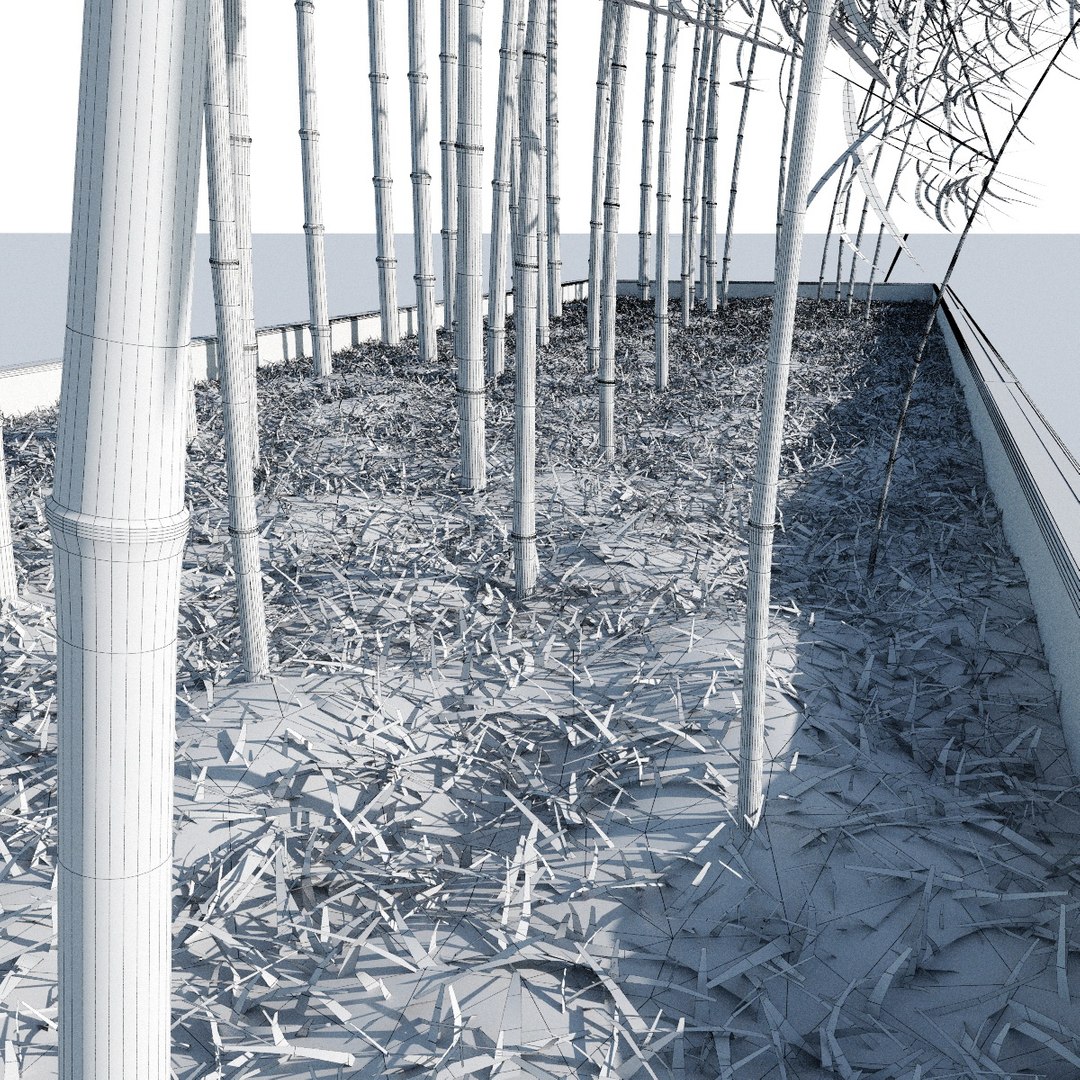 3d bamboo trees