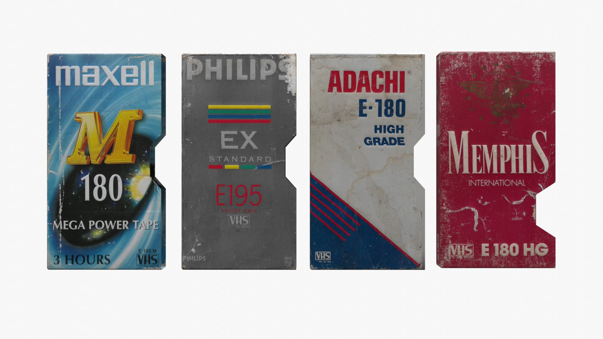 Damaged Vhs Tape Boxes 3D Model - TurboSquid 2349096