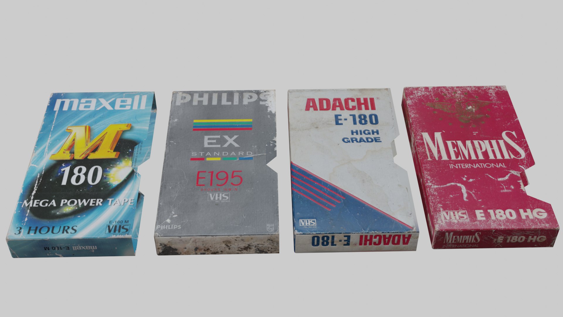 Damaged Vhs Tape Boxes 3D Model - TurboSquid 2349096