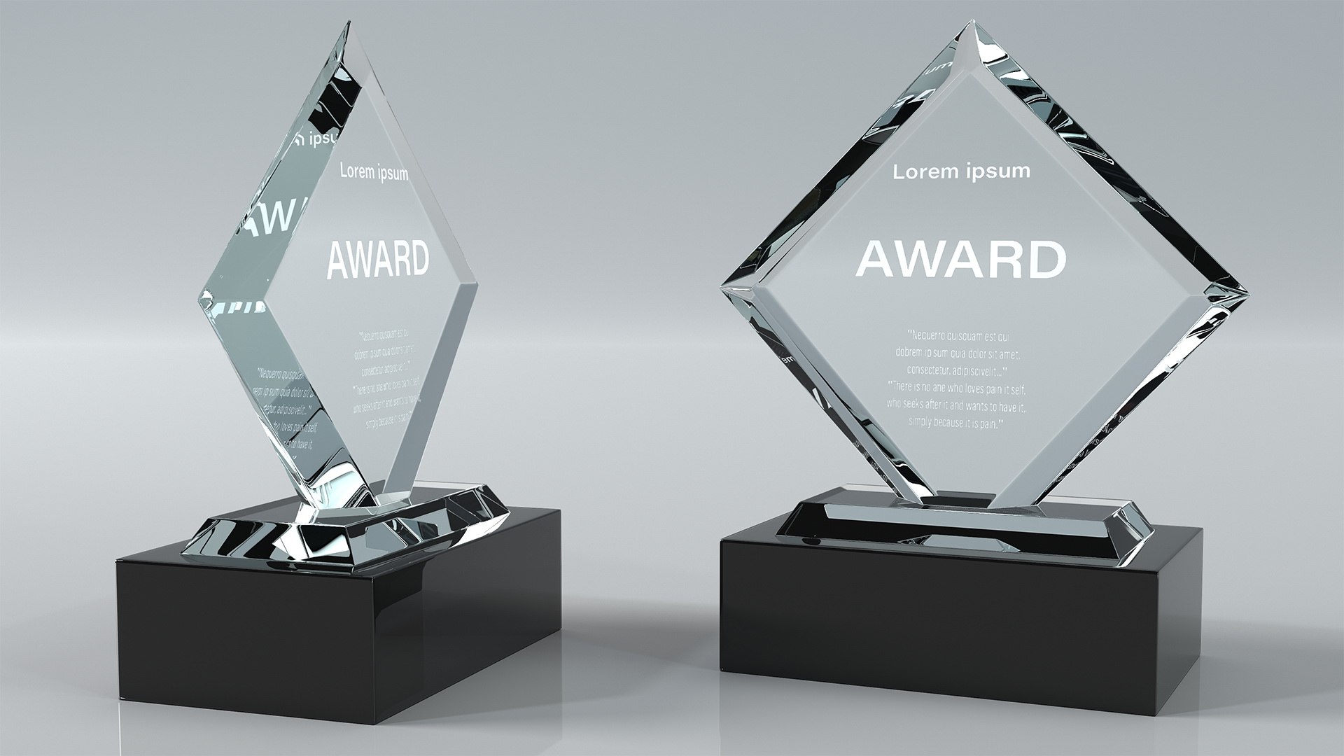 3D rectangle glass award trophy - TurboSquid 1509532