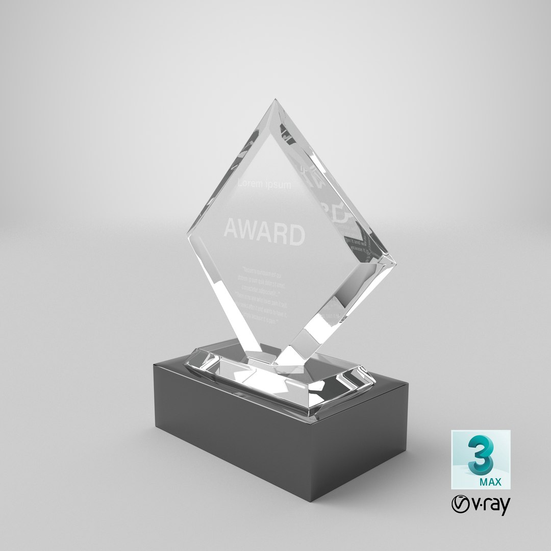3D rectangle glass award trophy - TurboSquid 1509532