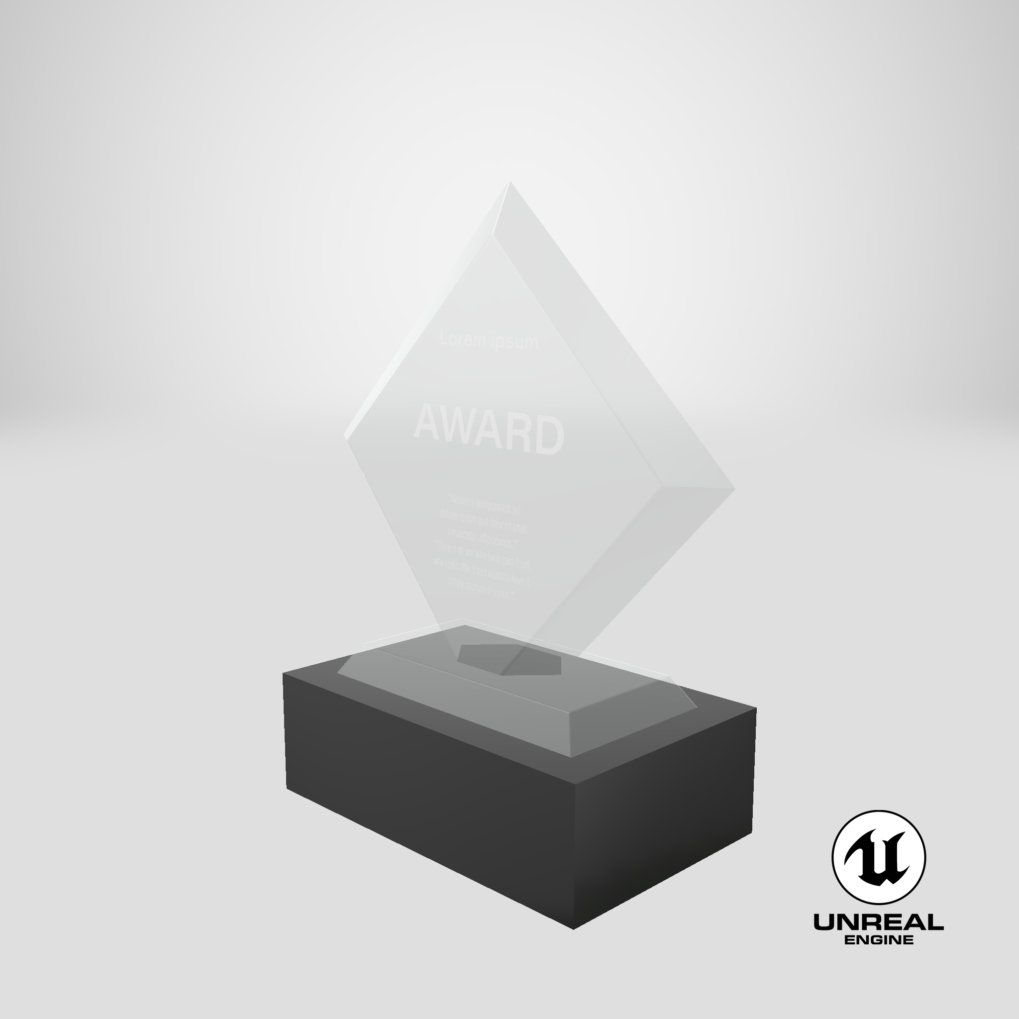3d Rectangle Glass Award Trophy Turbosquid 1509532