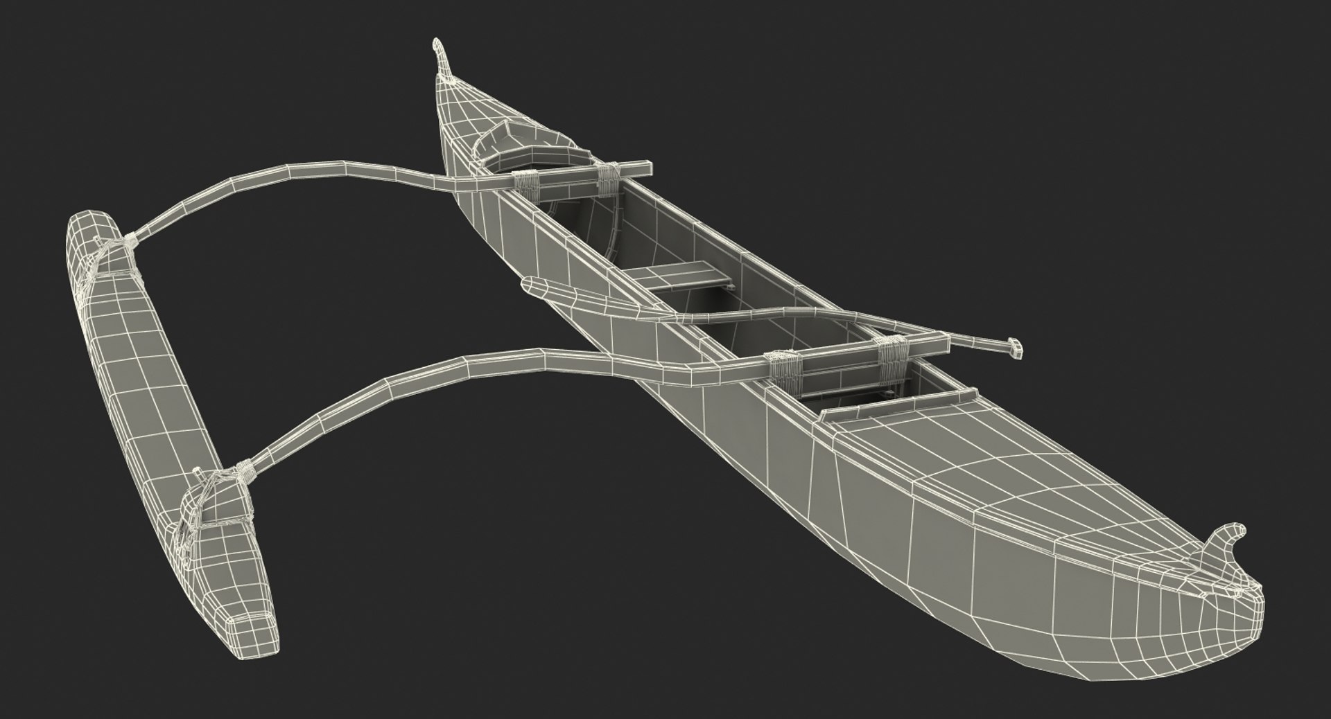 Outrigger canoe 3D model - TurboSquid 1277953
