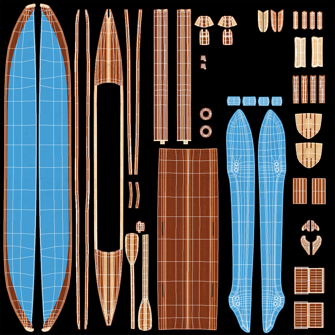 Outrigger canoe 3D model - TurboSquid 1277953