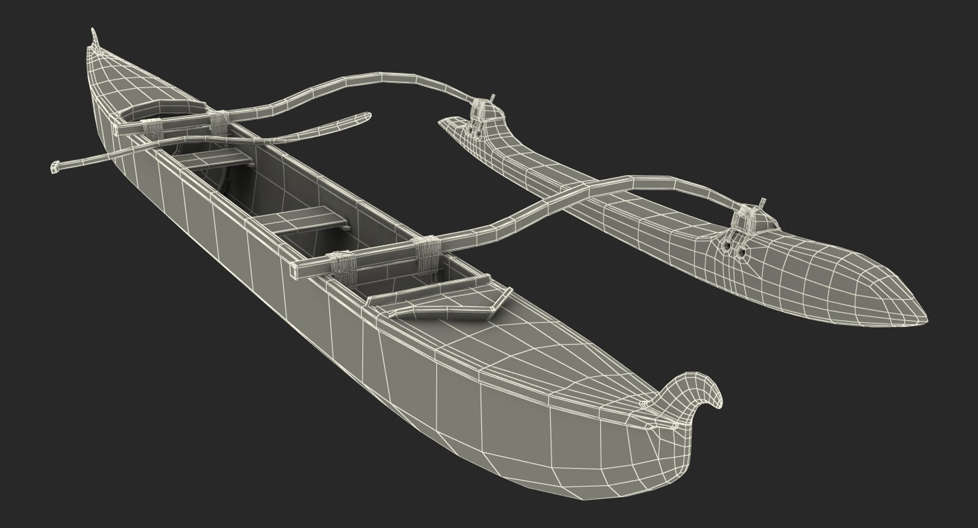 Outrigger canoe 3D model - TurboSquid 1277953