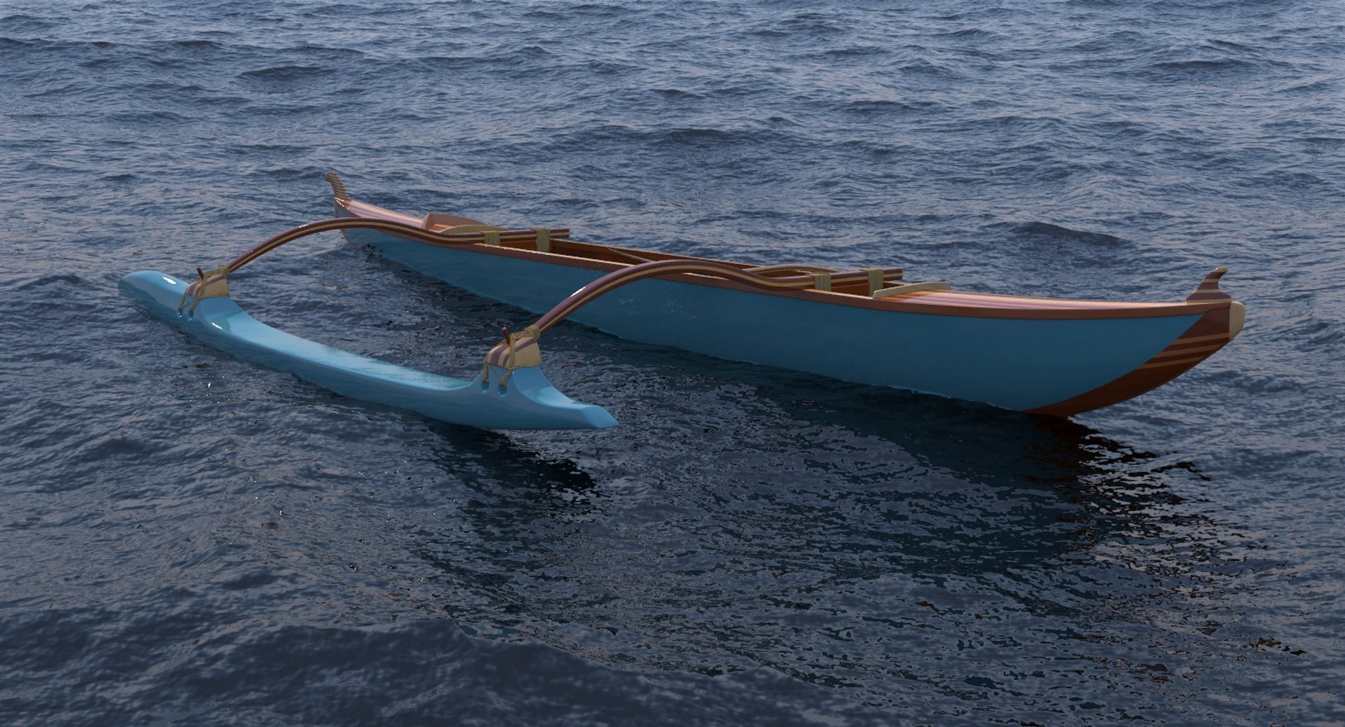 Outrigger Canoe 3D Model - TurboSquid 1277953