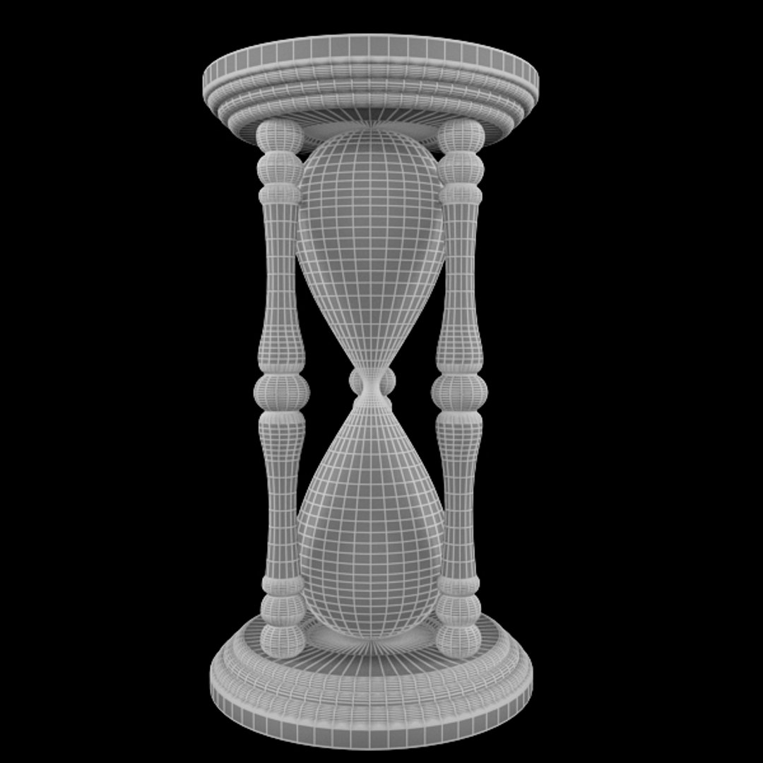 3d Hourglass Hour Model