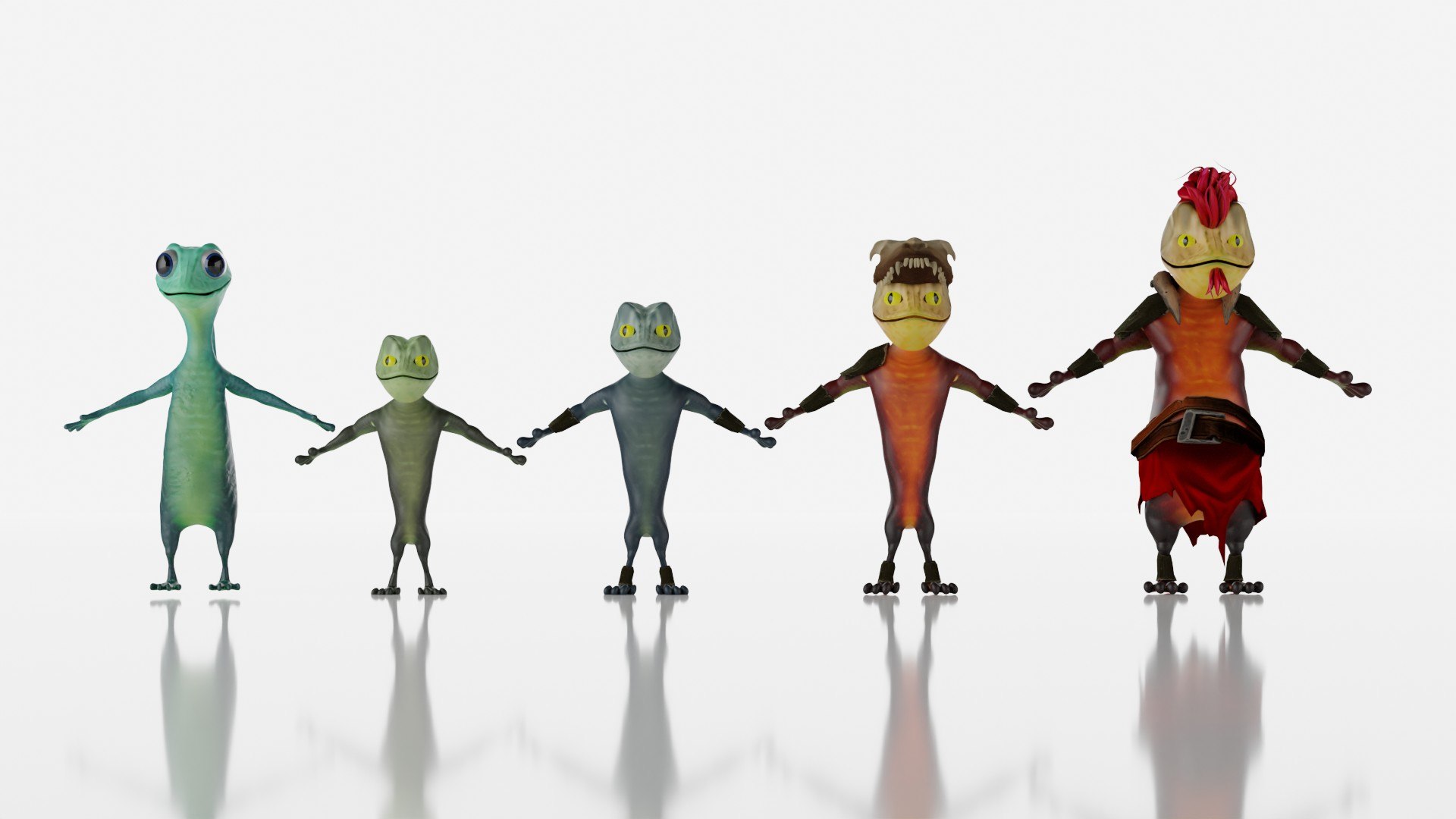 3D Character Lizards Pack - Collection Lizards - TurboSquid 1975094
