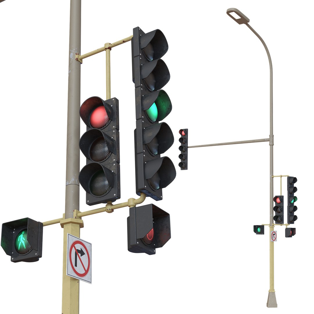 3D Realistic Traffic Lights Model - TurboSquid 1379182