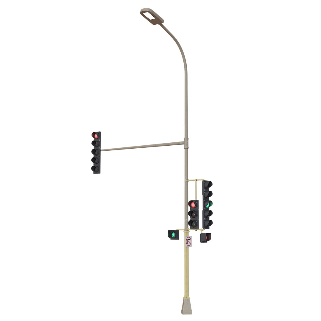 3D Realistic Traffic Lights Model - TurboSquid 1379182