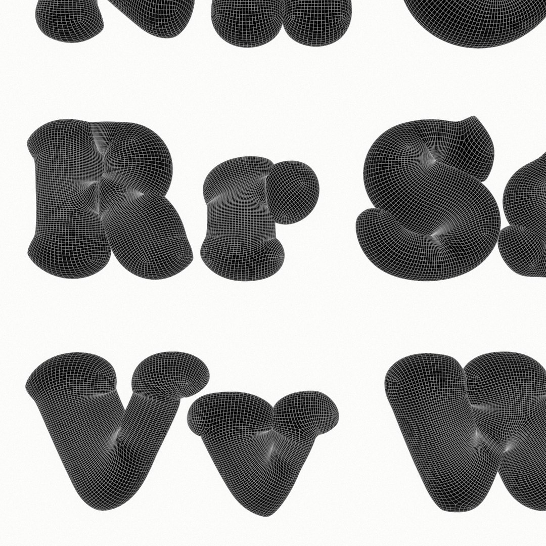 3D balloon alphabet pack model - TurboSquid 1401717