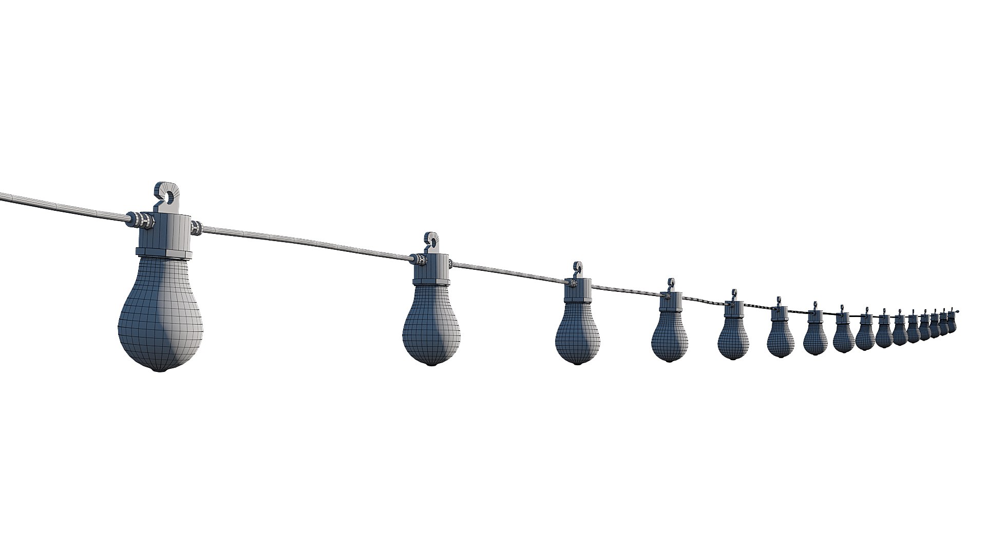 String Lights Edison Lamps 3D Model - TurboSquid 1805204