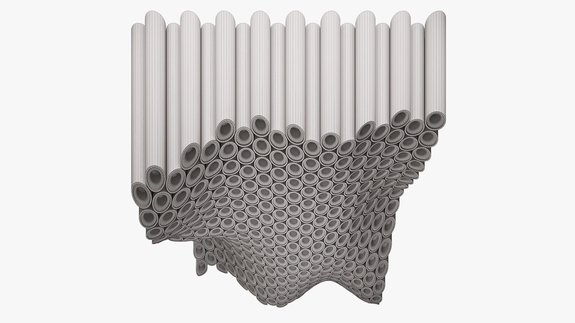 3D Model Parametric Ceiling Made Of R240 Pipes - TurboSquid 2430865