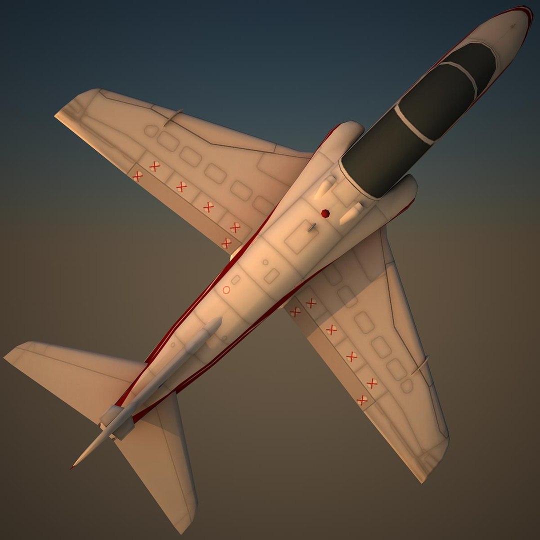 3d British Aerospace Hawk Med Model