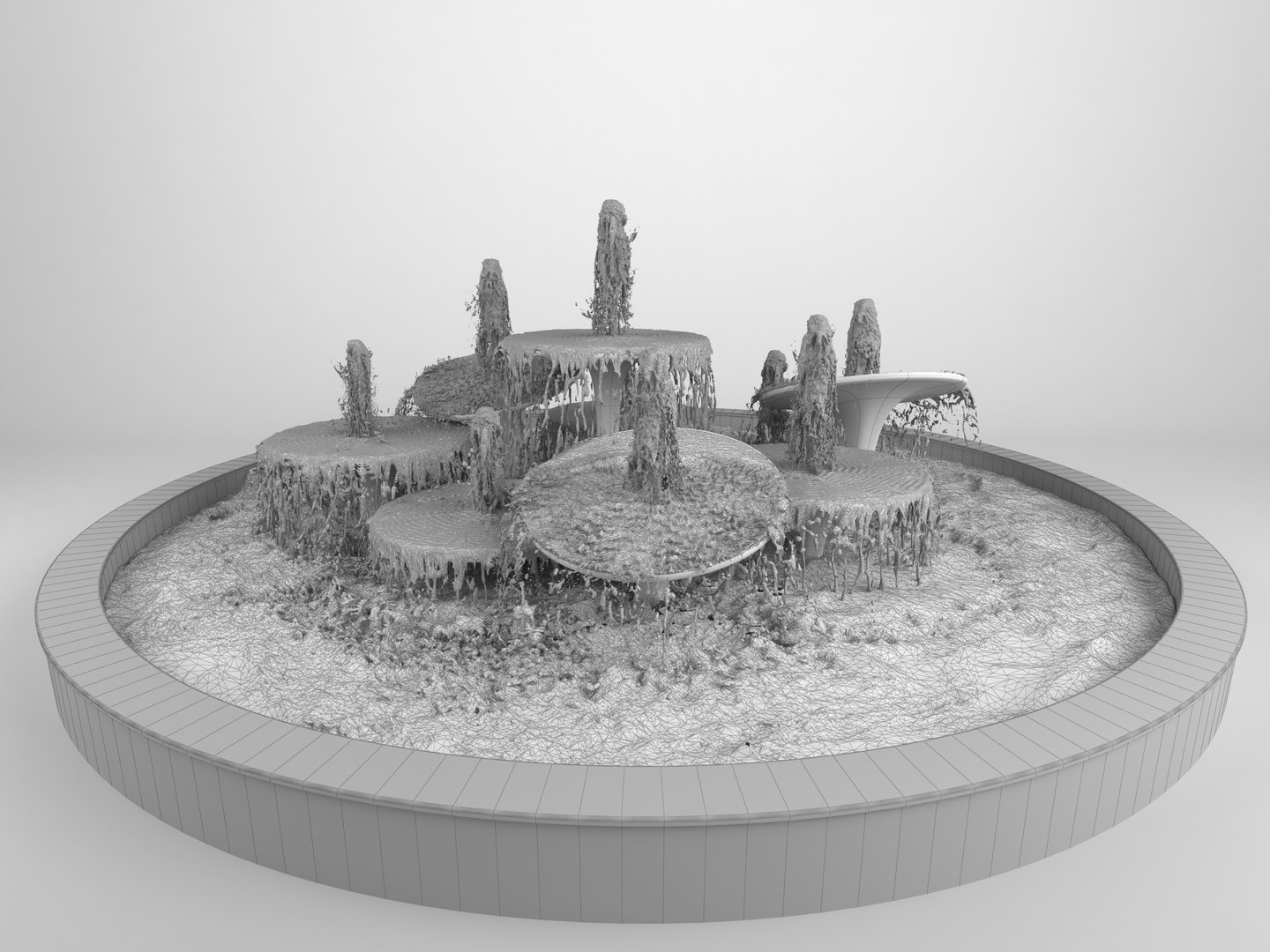 3D Simulated Fountain - TurboSquid 1179938