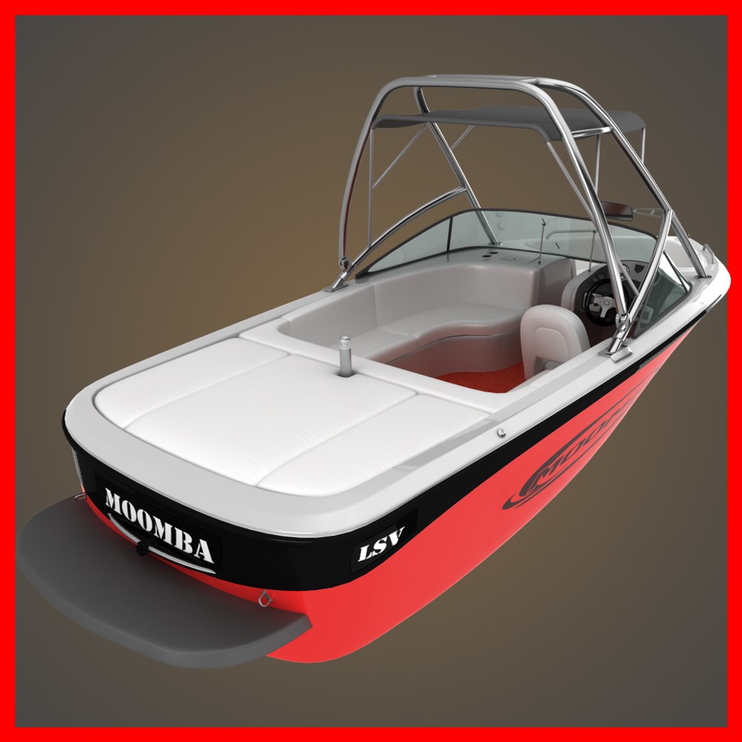 motorboat parasailing 3d model
