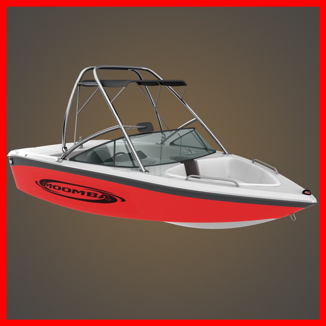 motorboat parasailing 3d model