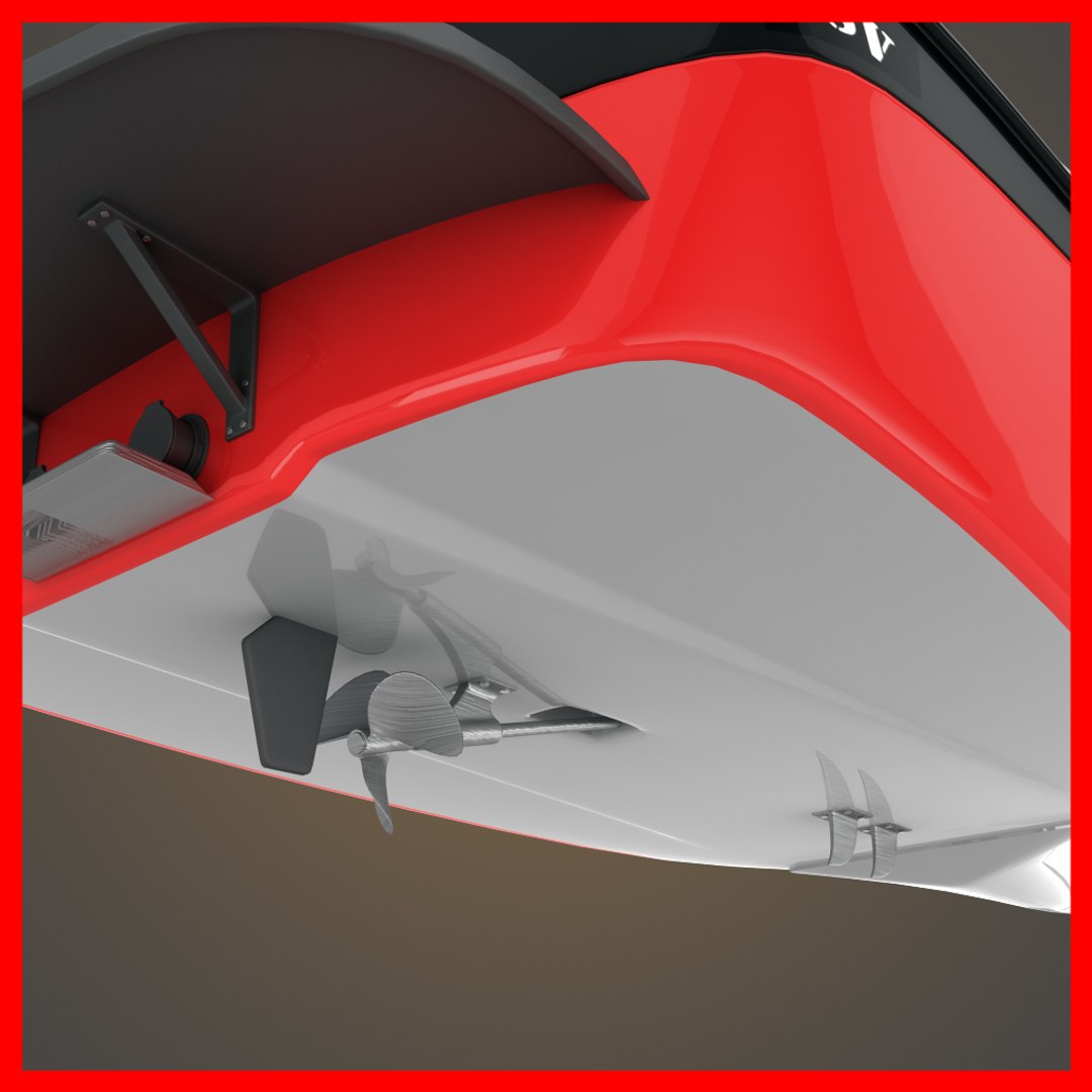 motorboat parasailing 3d model