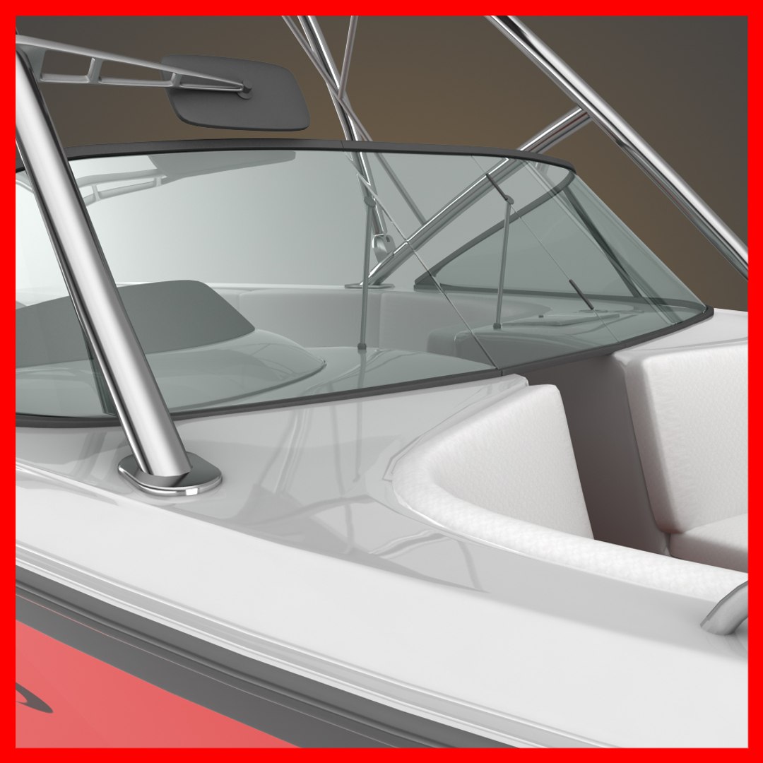 motorboat parasailing 3d model