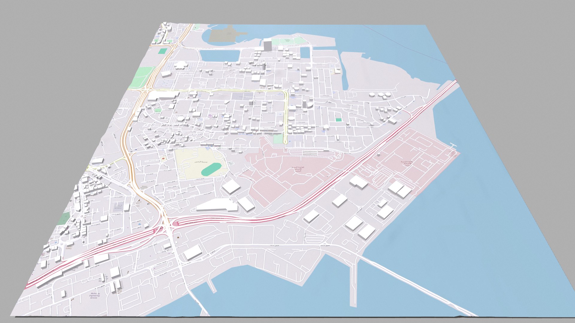3D Cityscape Manama Kingdom Of Bahrain - TurboSquid 2230123