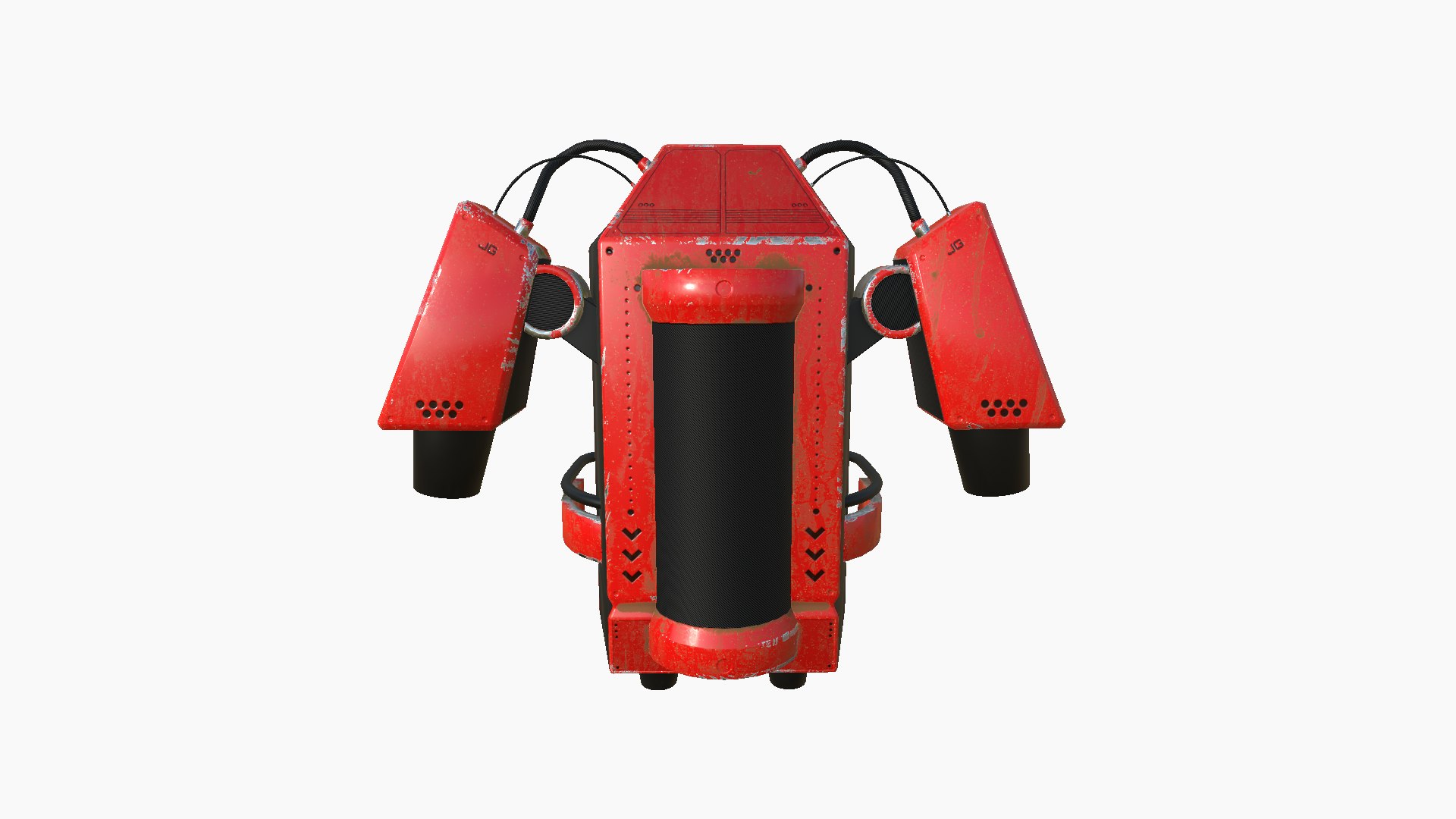 Jetpack G04 Red Black - SciFi Character Design 3D Model - TurboSquid ...