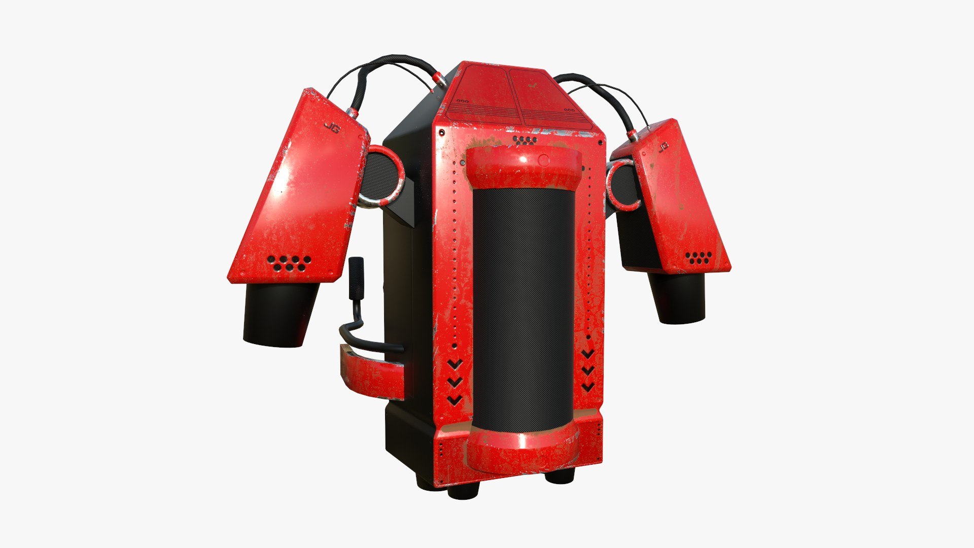 Jetpack G04 Red Black - SciFi Character Design 3D Model - TurboSquid ...