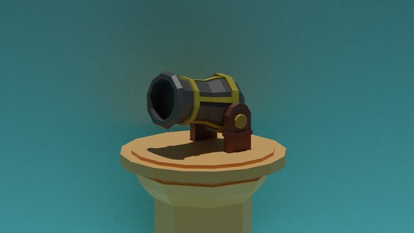 3D Low-Poly Cannon model - TurboSquid 2037756