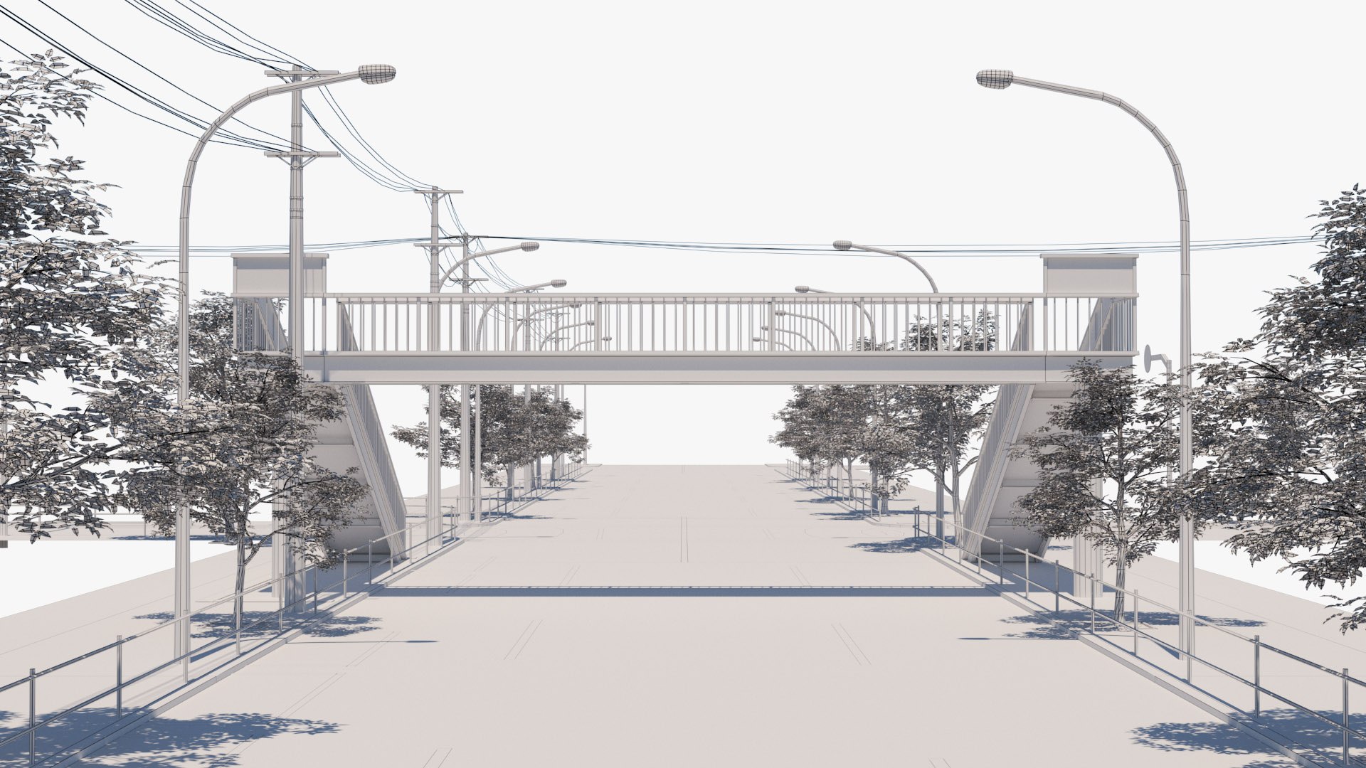 3D City Street Intersection - TurboSquid 2017257