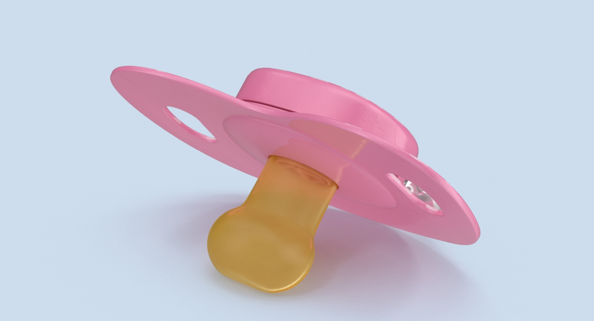 Pacifier Pink 3d Model