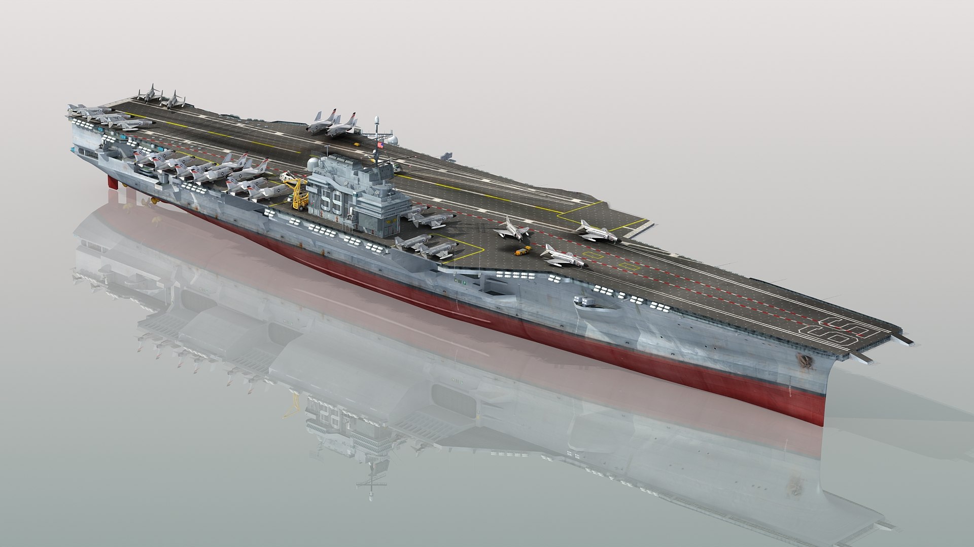 USS Forrestal CV-59 3D Model - TurboSquid 1878887