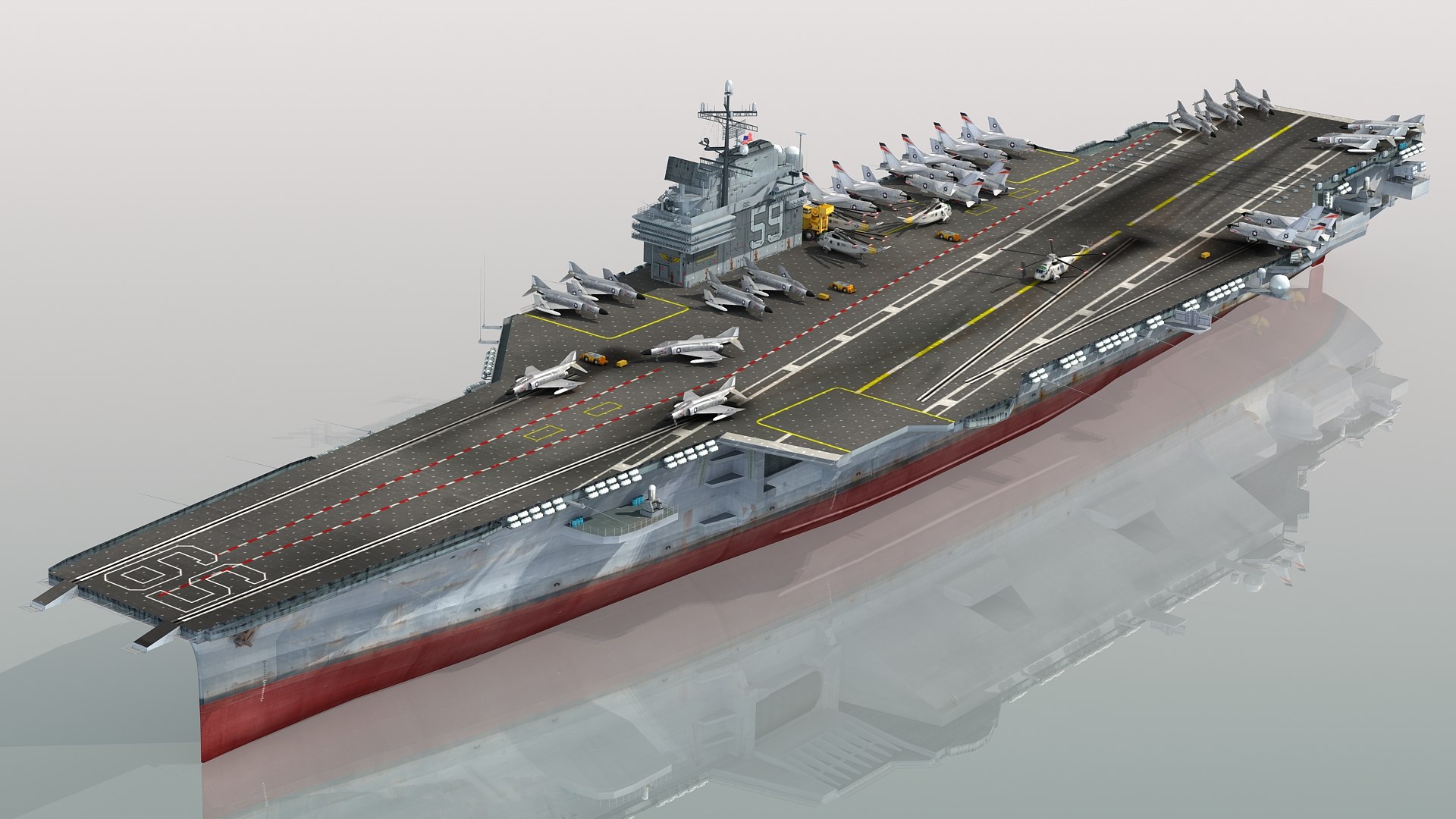 USS Forrestal CV-59 3D Model - TurboSquid 1878887