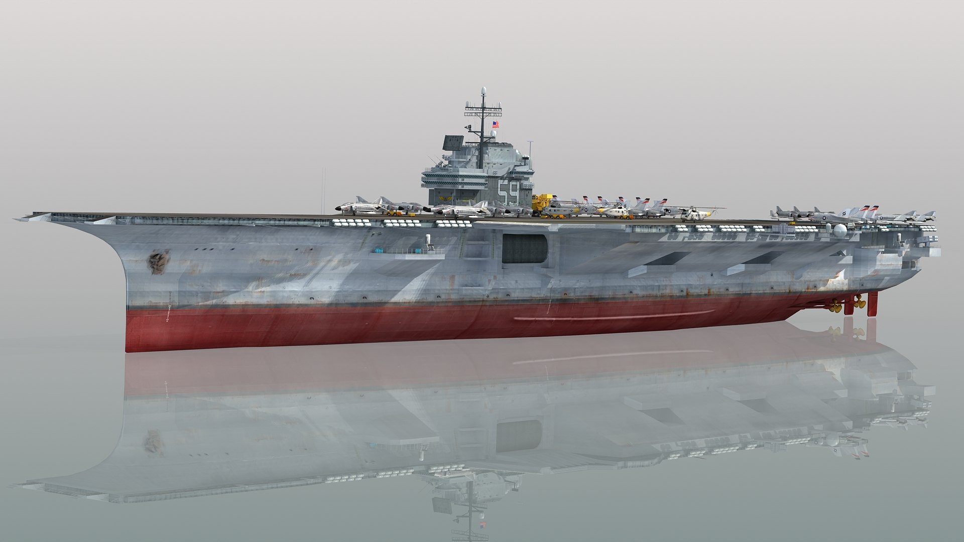 USS Forrestal CV-59 3D Model - TurboSquid 1878887