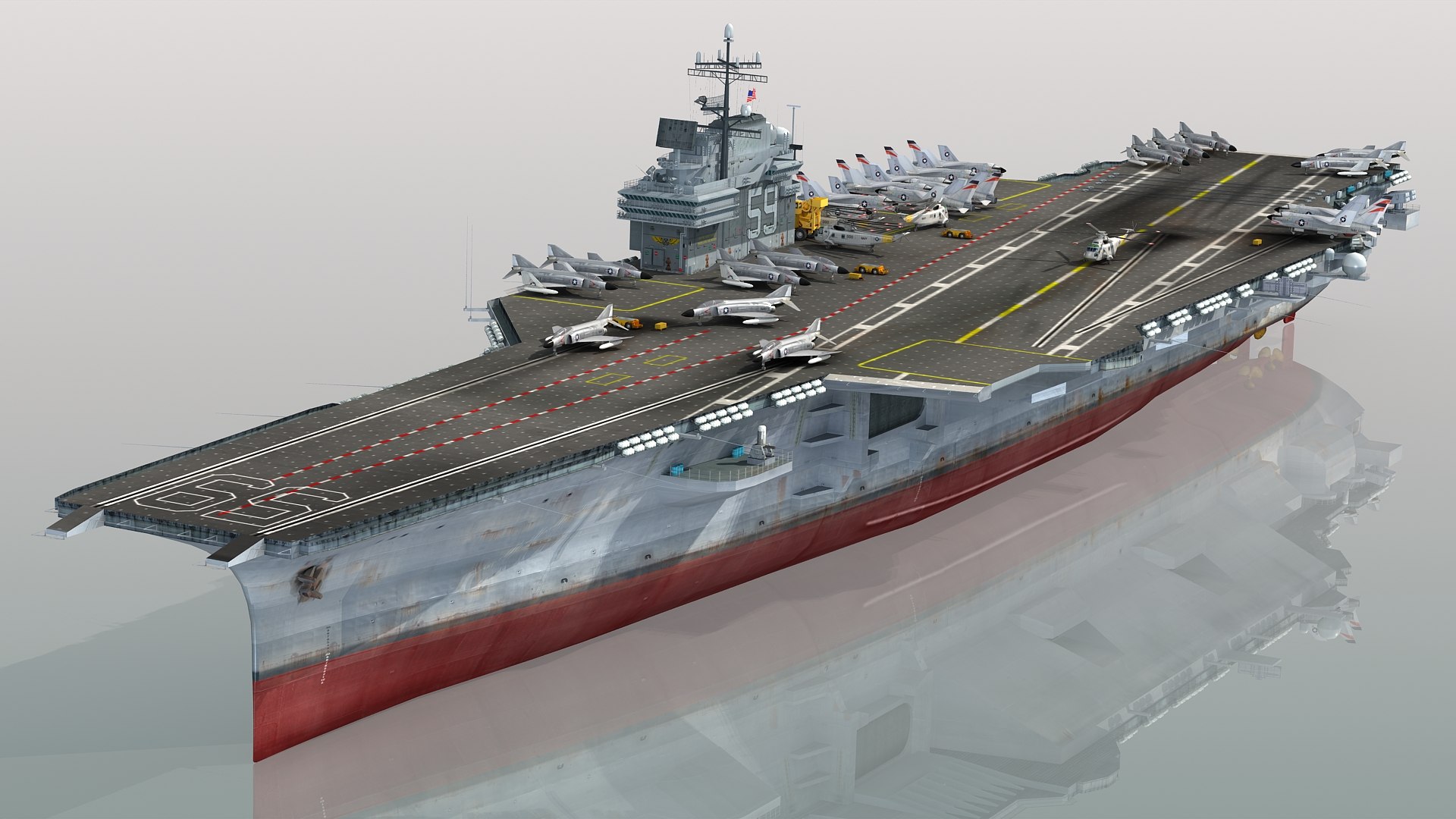 USS Forrestal CV-59 3D Model - TurboSquid 1878887