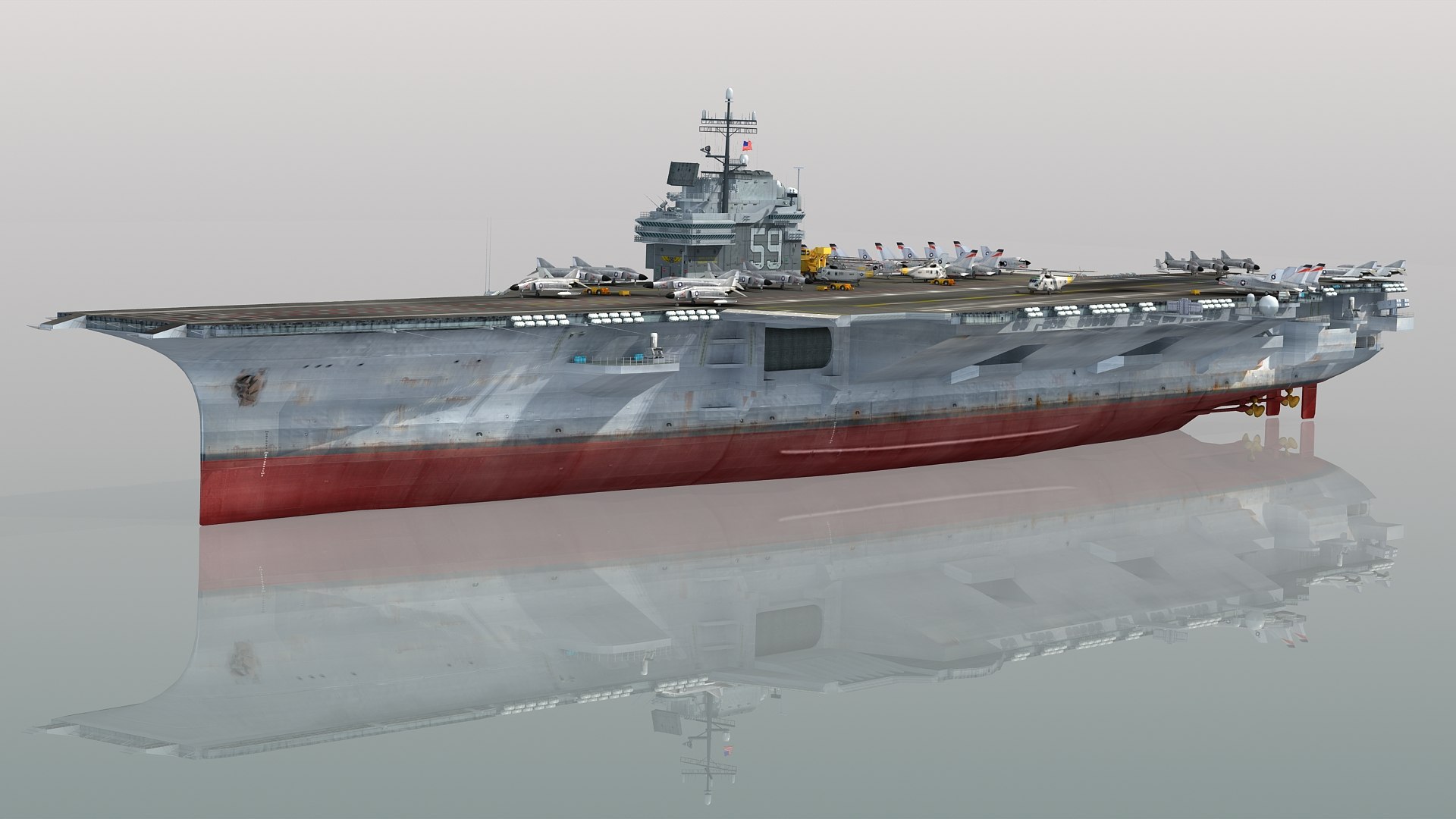 USS Forrestal CV-59 3D Model - TurboSquid 1878887