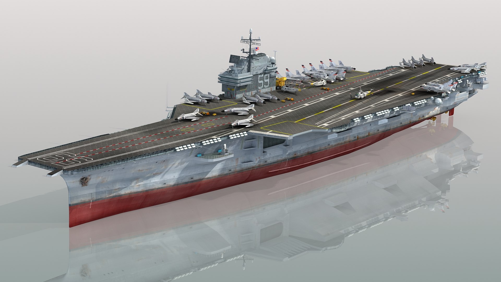 USS Forrestal CV-59 3D Model - TurboSquid 1878887