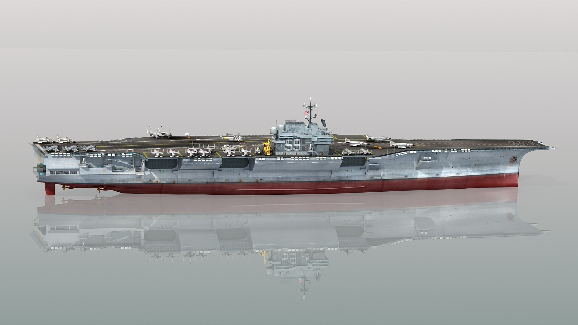 USS Forrestal CV-59 3D Model - TurboSquid 1878887