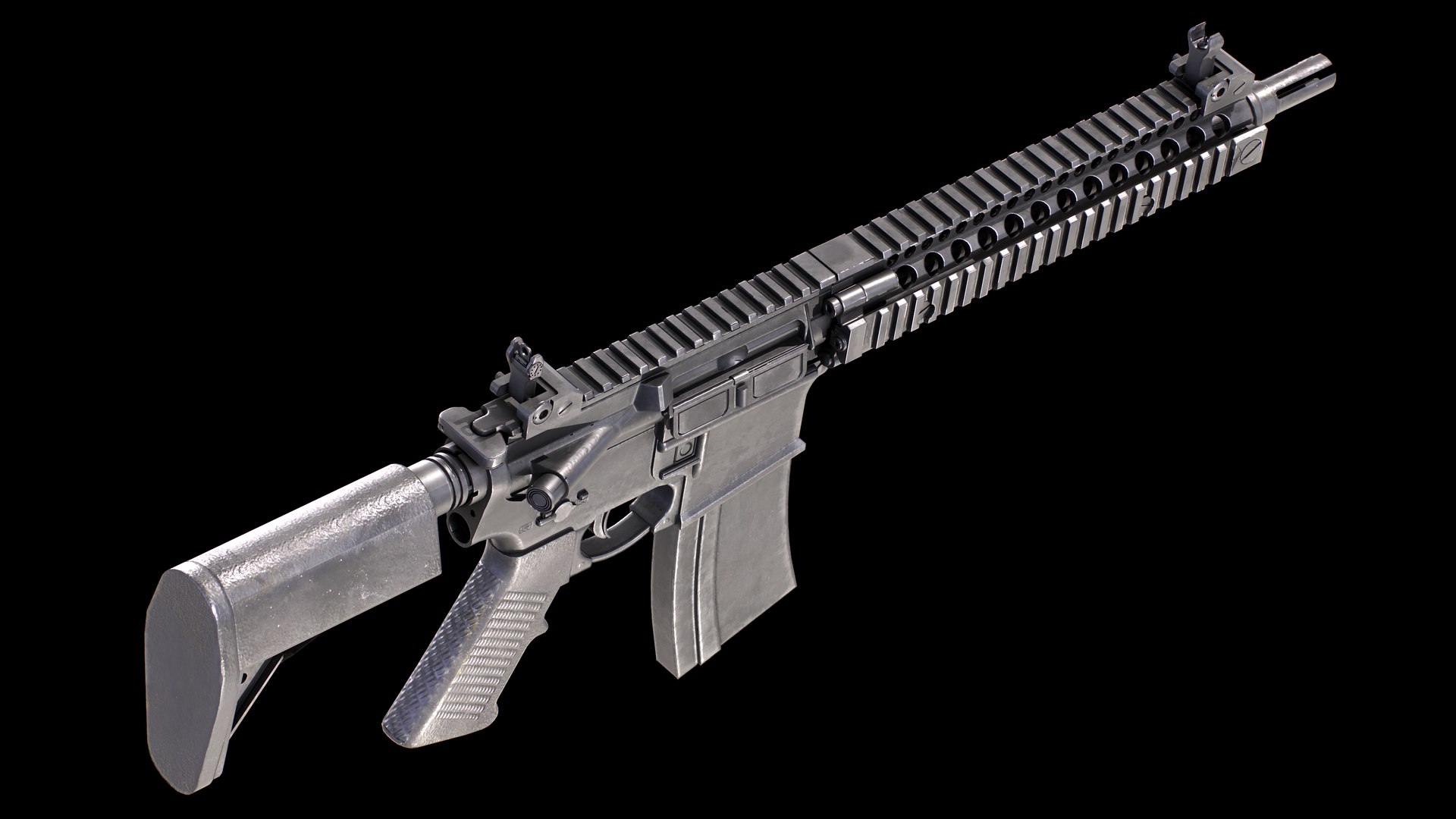 MK-18 Rifle PBR Worn Low-poly 3D Model 3D - TurboSquid 1793724