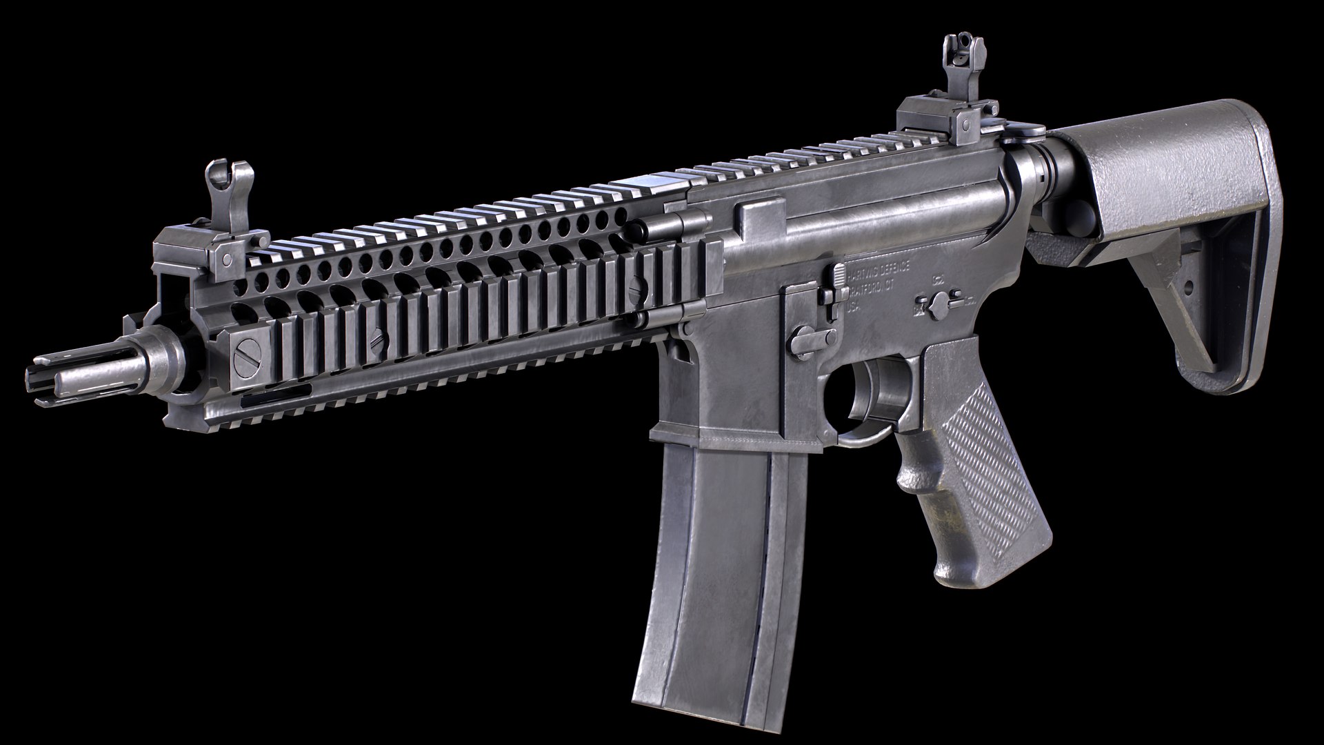 MK-18 Rifle PBR Worn Low-poly 3D Model 3D - TurboSquid 1793724