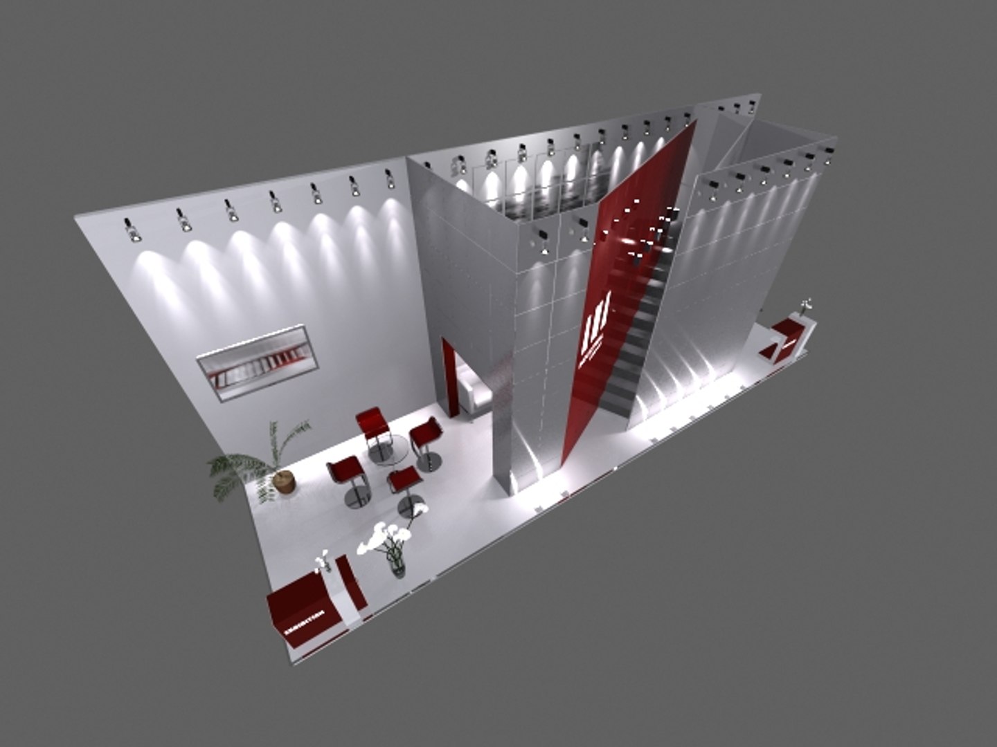 exhibition trade modular 3d model