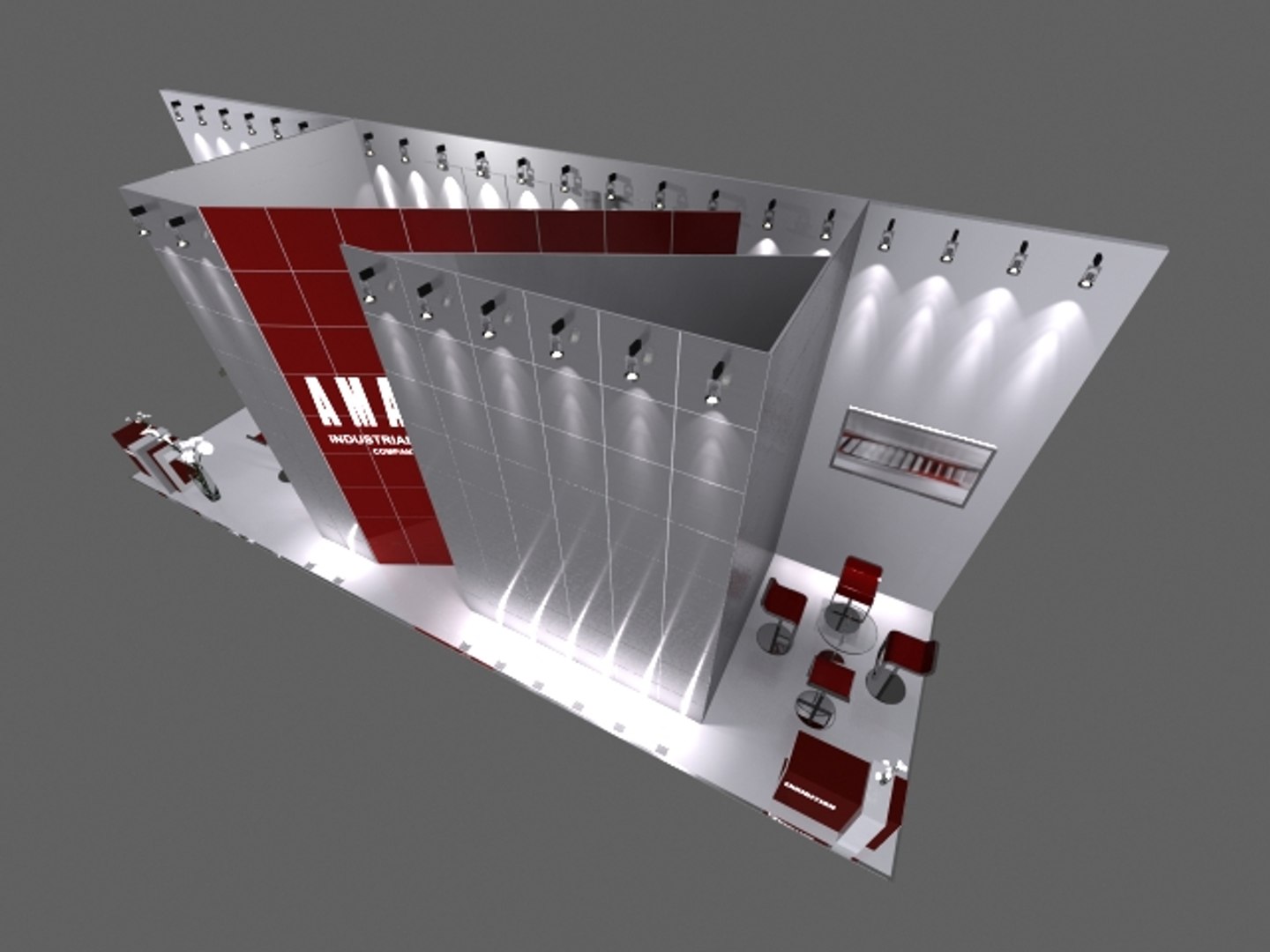 exhibition trade modular 3d model