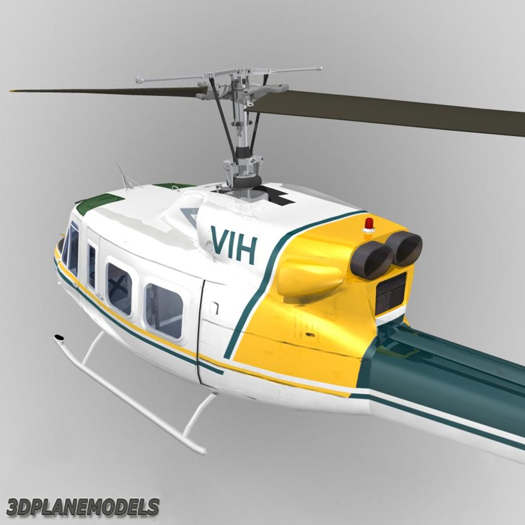 Bell 212 Huey Helicopter 3d Model