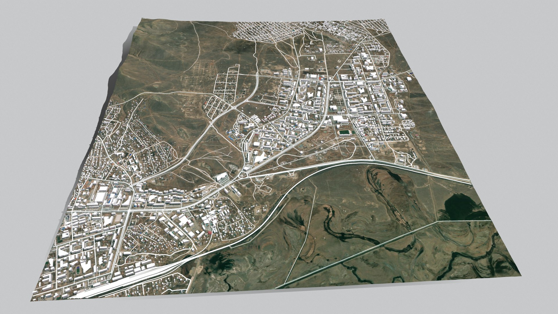 3D Cityscape Darkhan Mongolia Model - TurboSquid 2244746