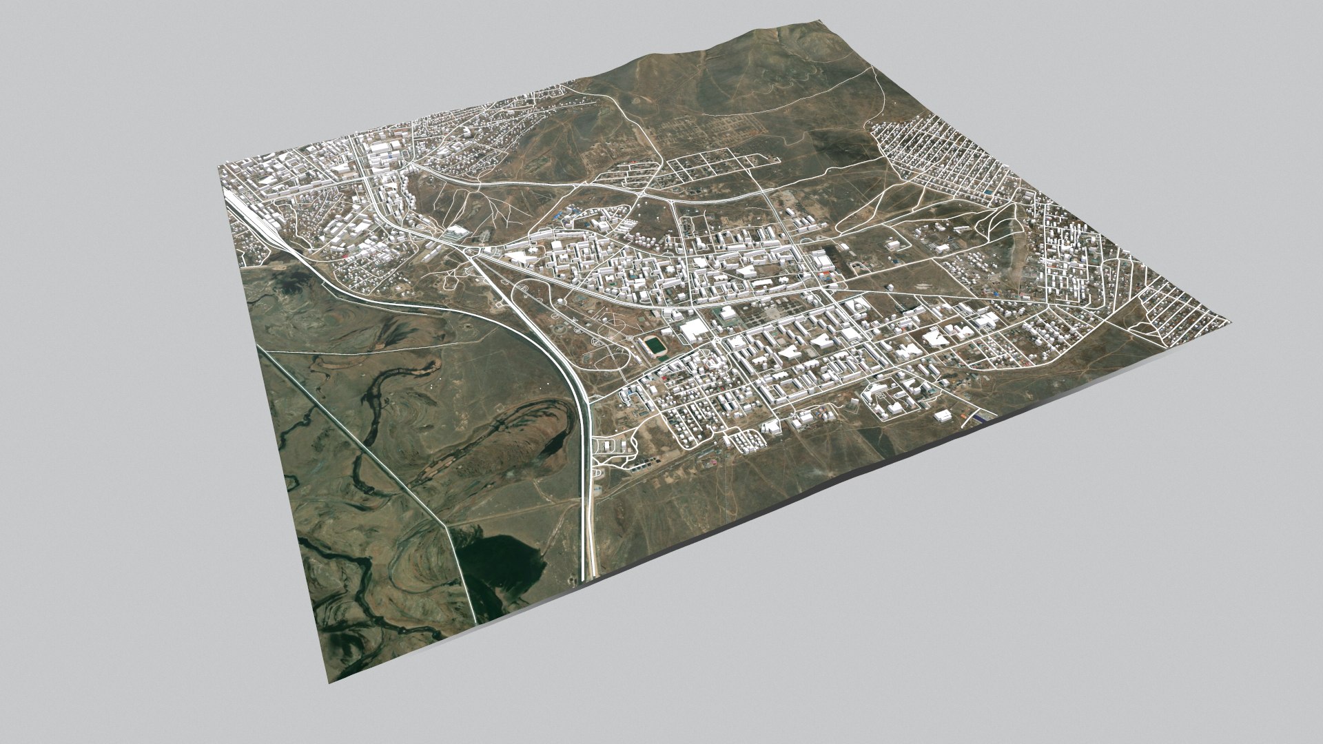 3D Cityscape Darkhan Mongolia Model - TurboSquid 2244746