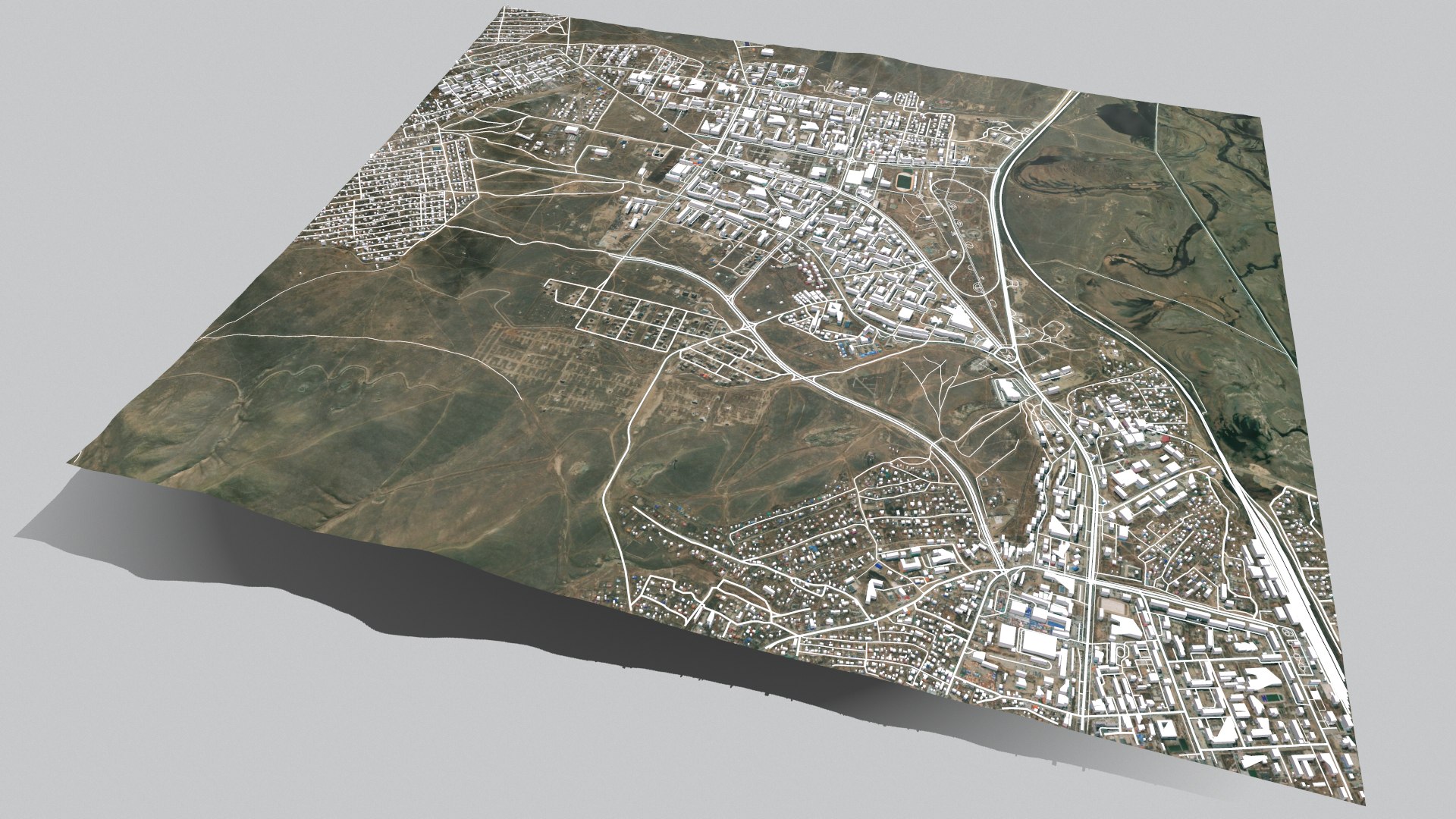 3D Cityscape Darkhan Mongolia Model - TurboSquid 2244746