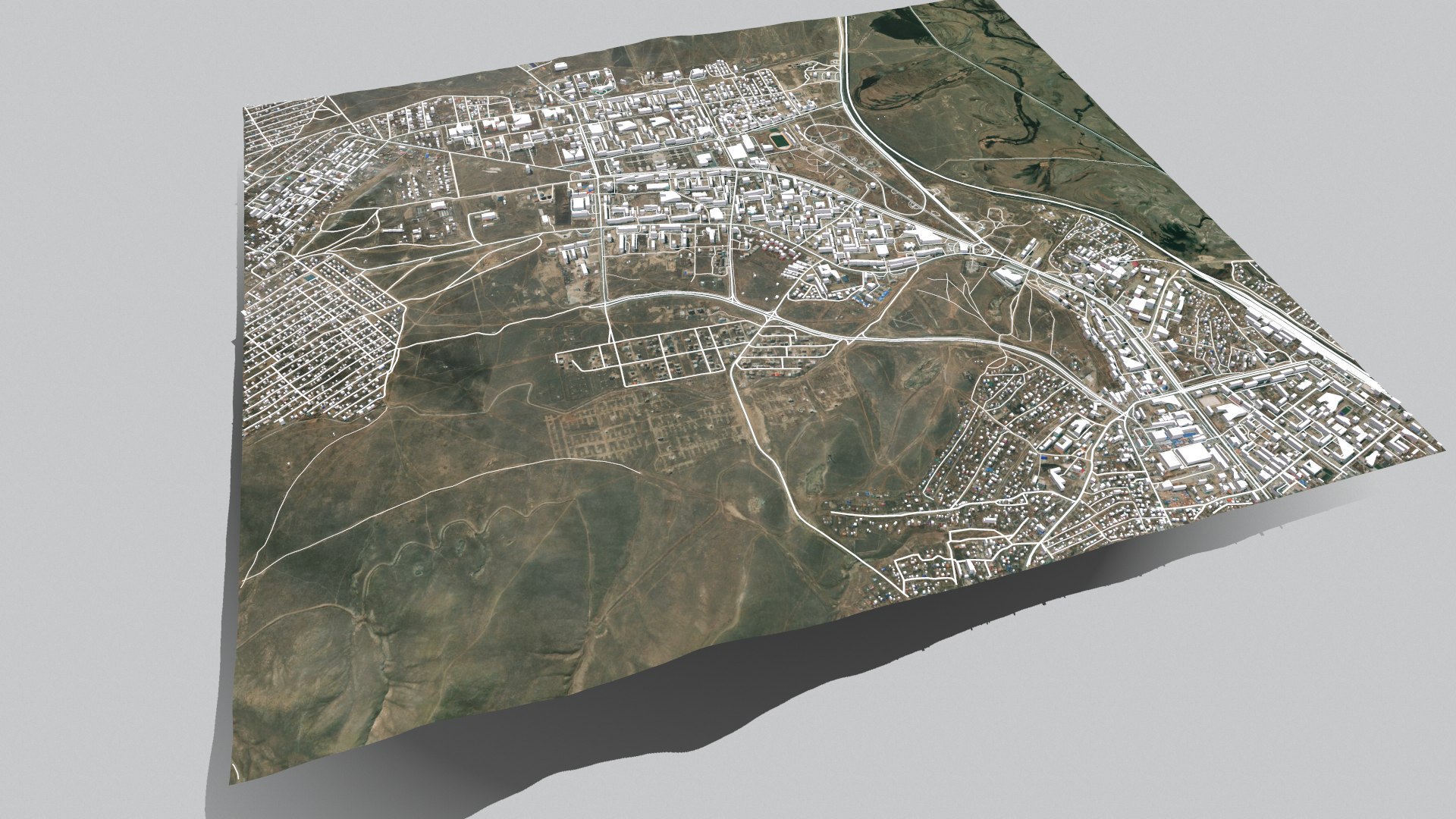 3D Cityscape Darkhan Mongolia Model - TurboSquid 2244746