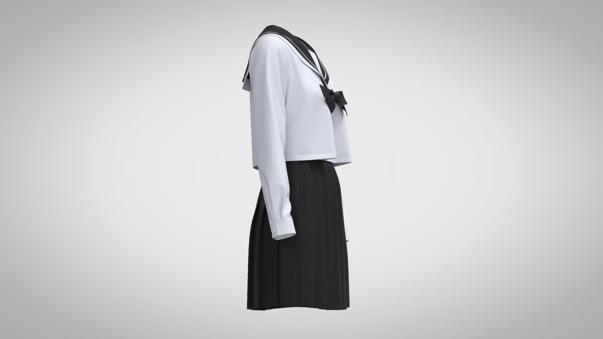 3D Sailor Collar School Uniform 1 - TurboSquid 1897792