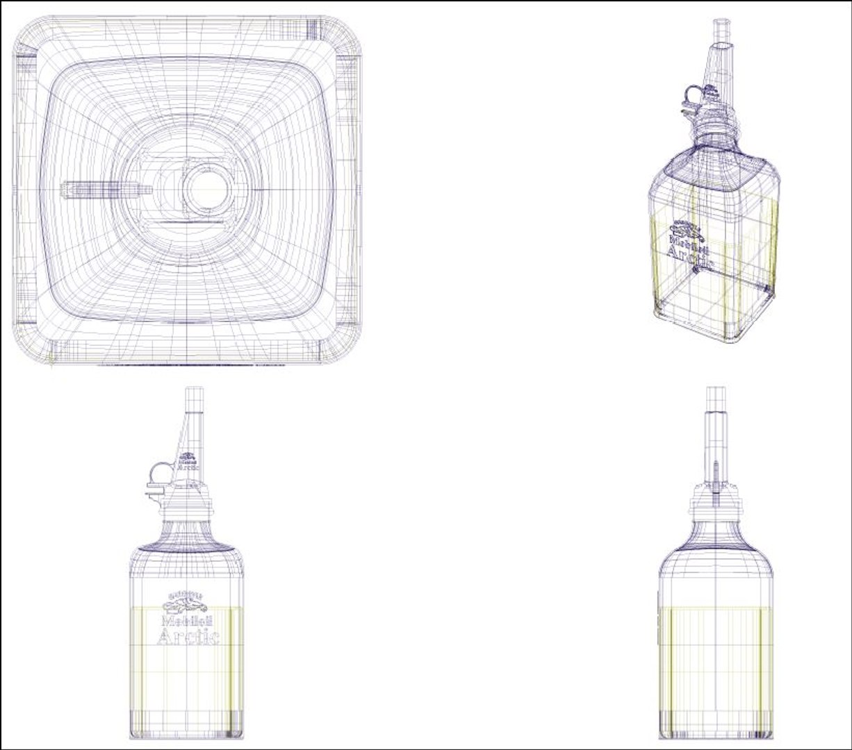 Vintage glass motor oil 3D model - TurboSquid 1361059