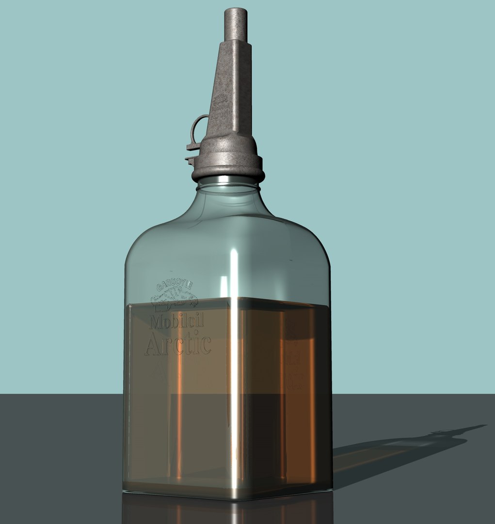 Vintage glass motor oil 3D model - TurboSquid 1361059